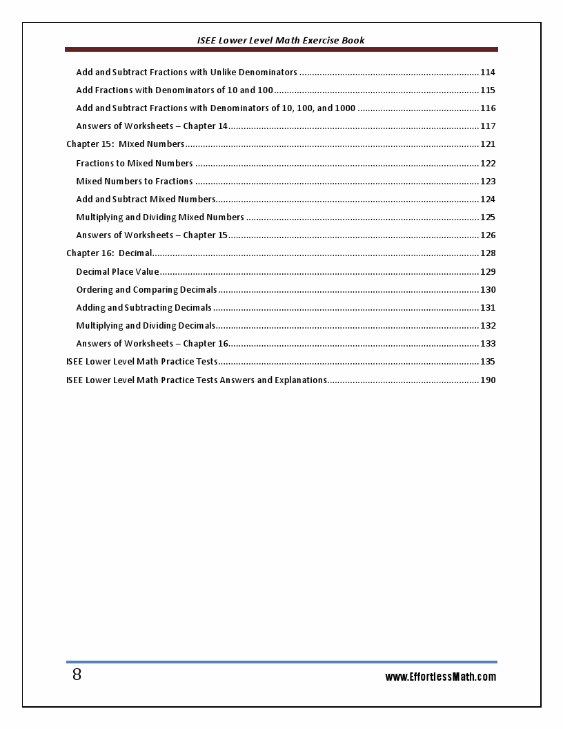 ISEE Lower Level Math Exercise Book: Student Workbook and Two Realistic ...