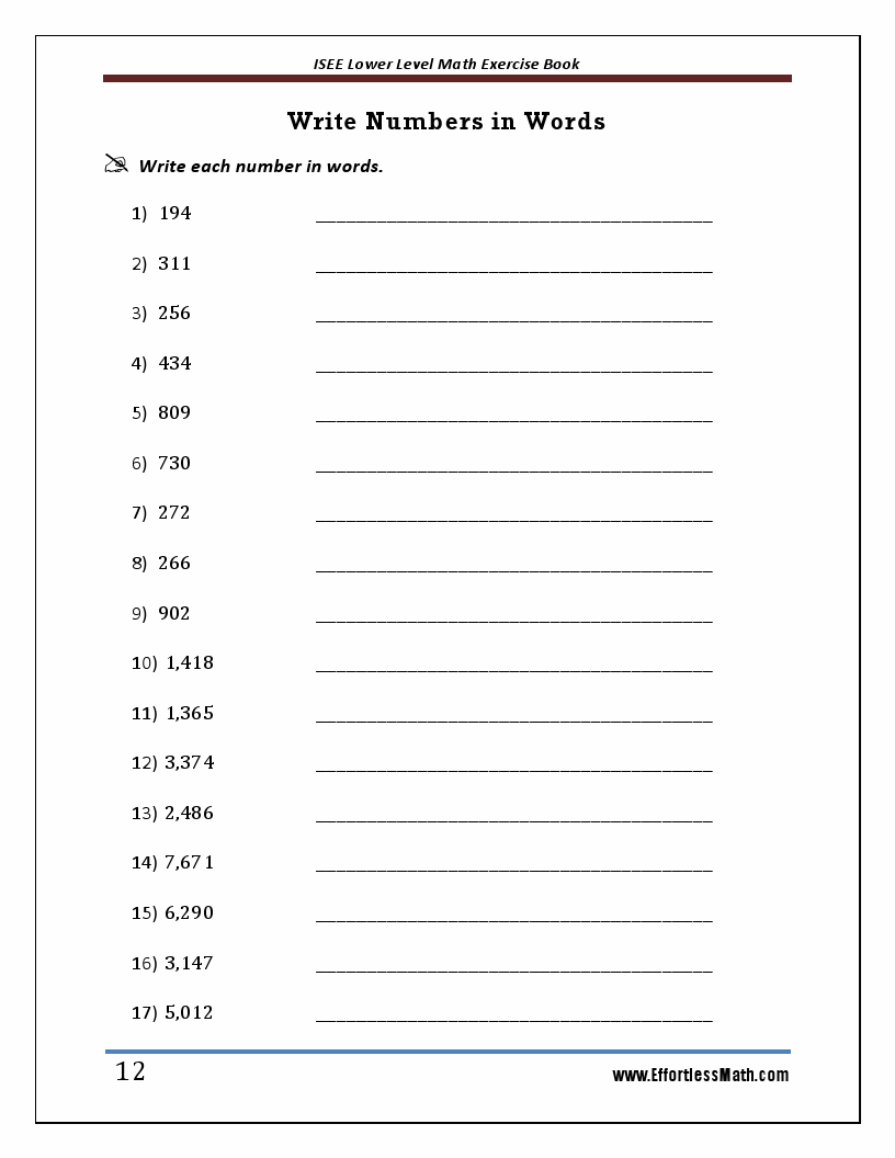 ISEE Lower Level Math Exercise Book: Student Workbook and Two Realistic ...