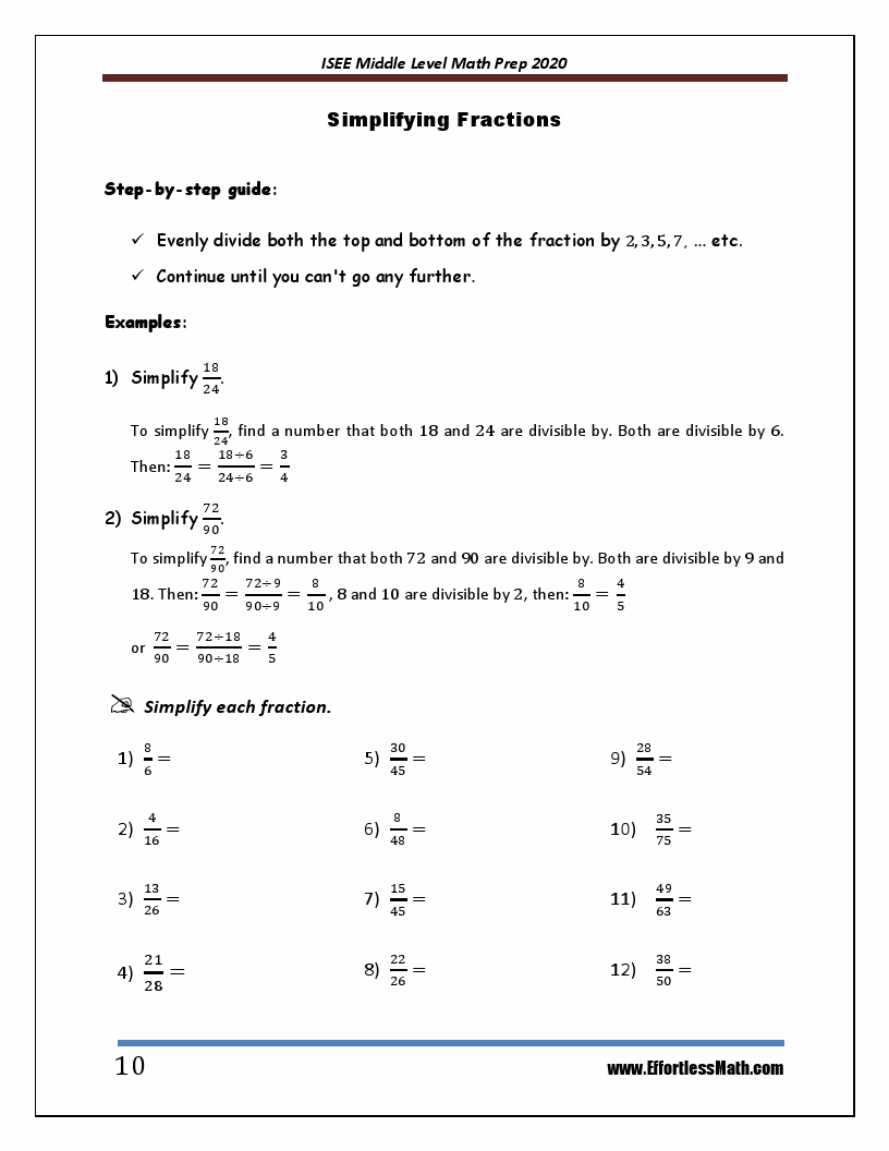 ISEE Middle Level Math Prep 2020: A Comprehensive Review and Step-By ...