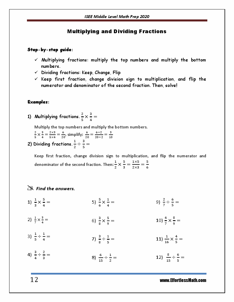 ISEE Middle Level Math Prep 2020: A Comprehensive Review and Step-By ...