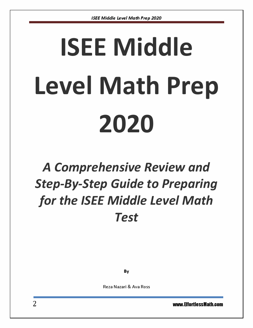 ISEE Middle Level Math Prep 2020: A Comprehensive Review and Step-By ...