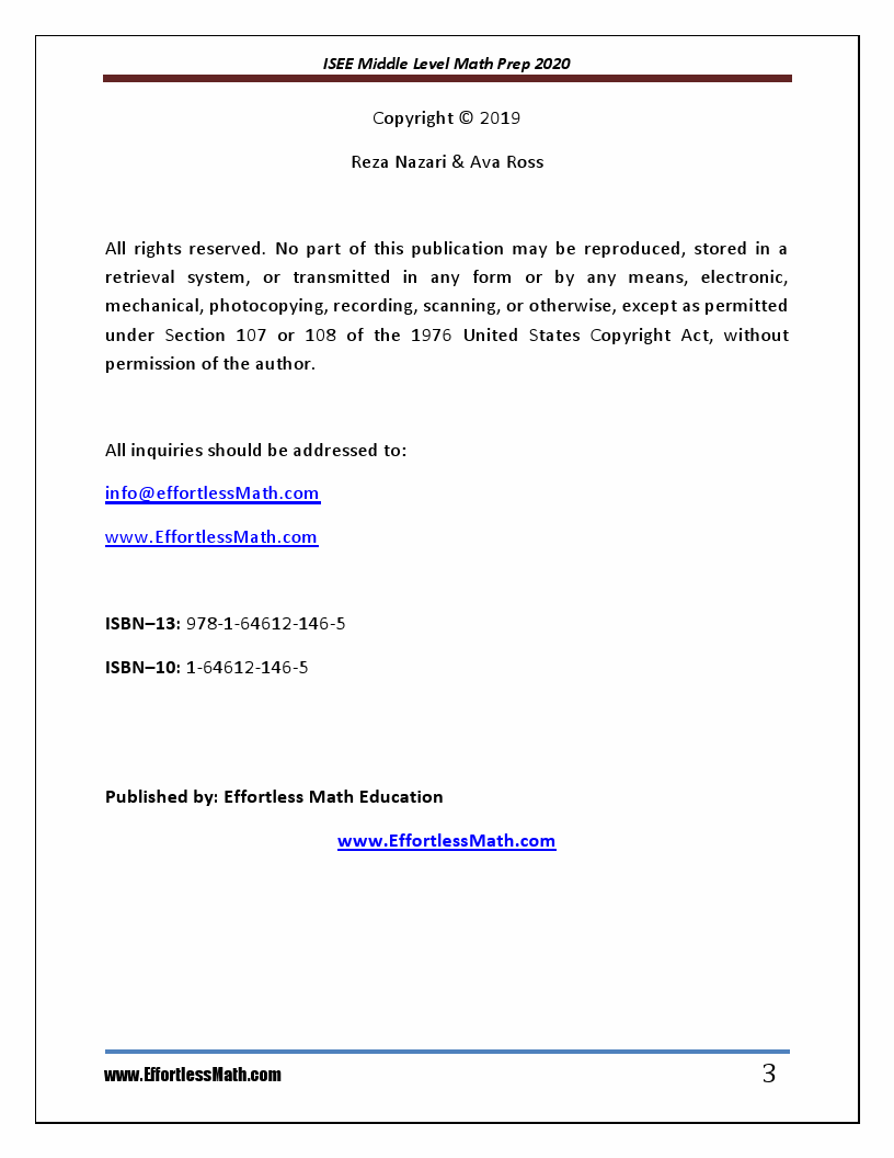 ISEE Middle Level Math Prep 2020: A Comprehensive Review and Step-By ...