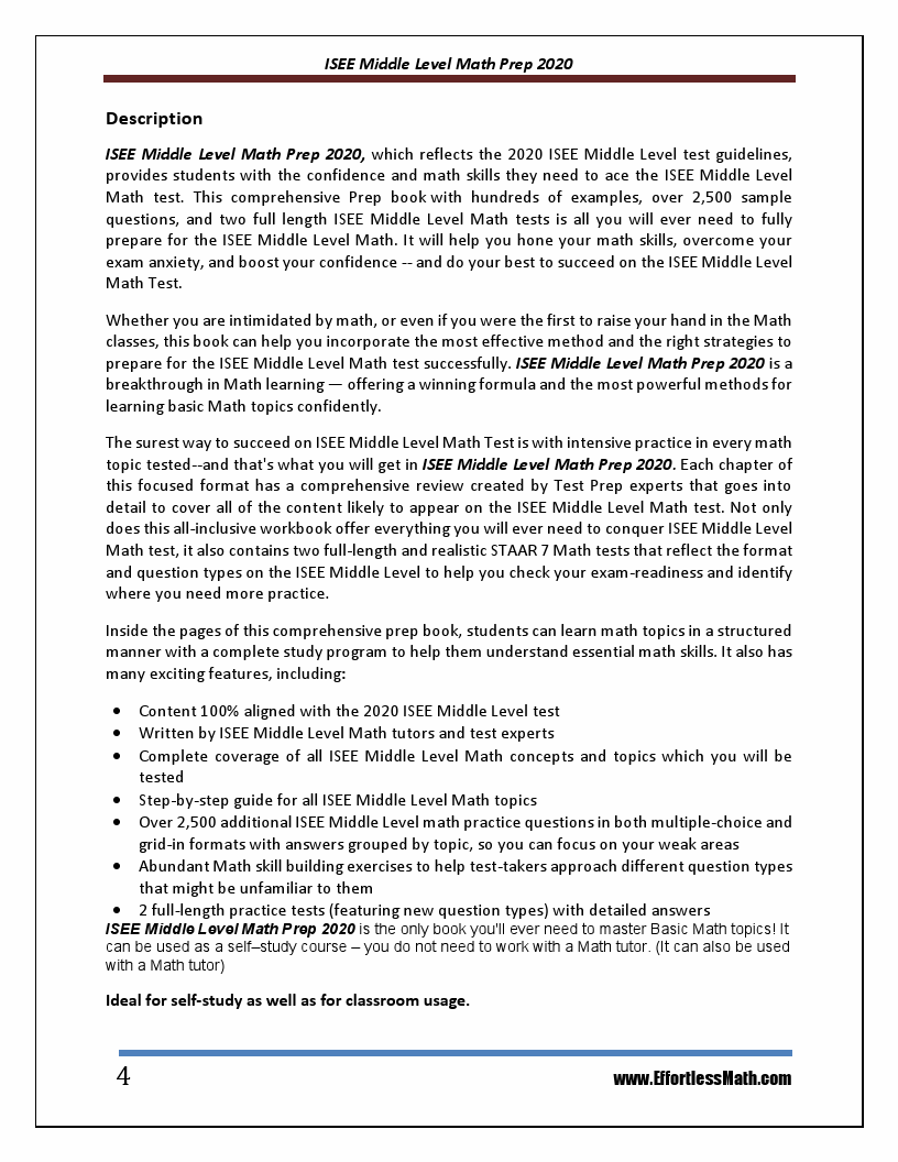 ISEE Middle Level Math Prep 2020: A Comprehensive Review and Step-By ...