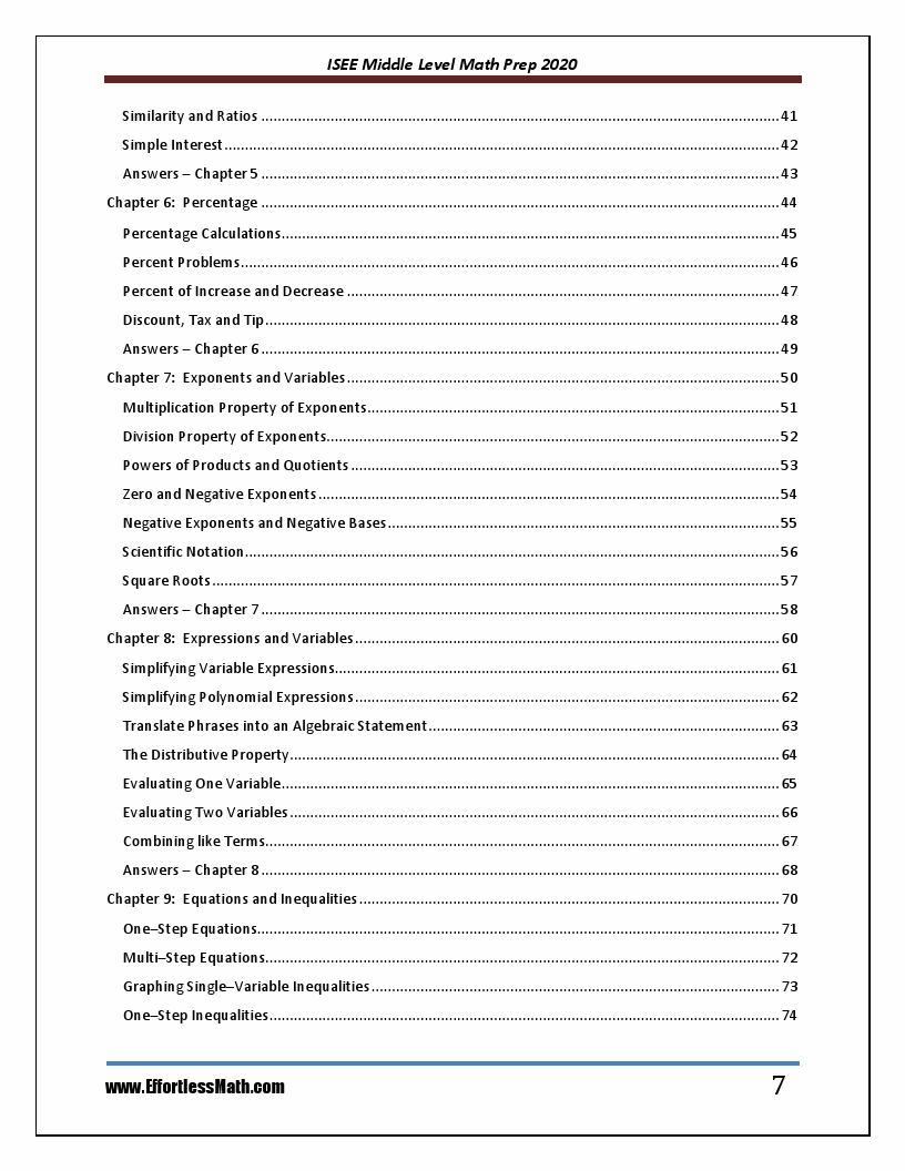 ISEE Middle Level Math Prep 2020: A Comprehensive Review and Step-By ...