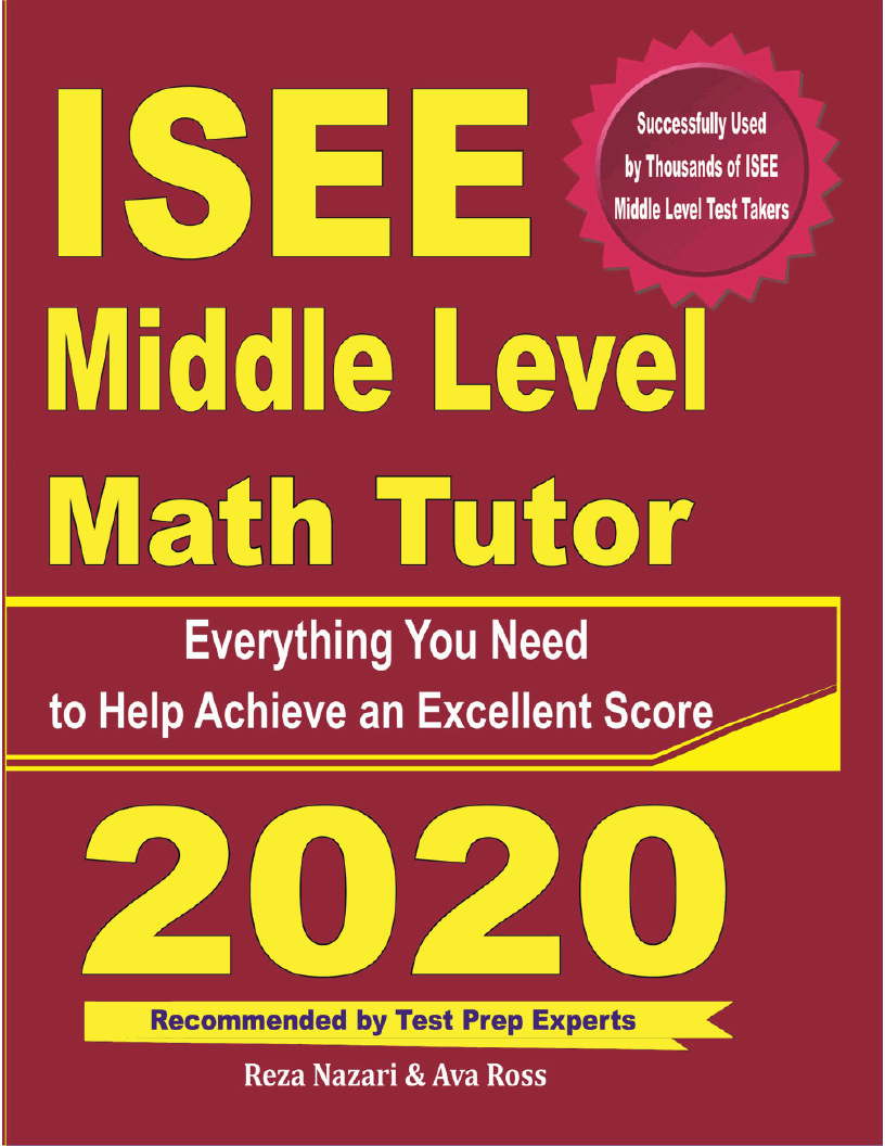 ISEE Middle Level Math Tutor: Everything You Need to Help Achieve an ...