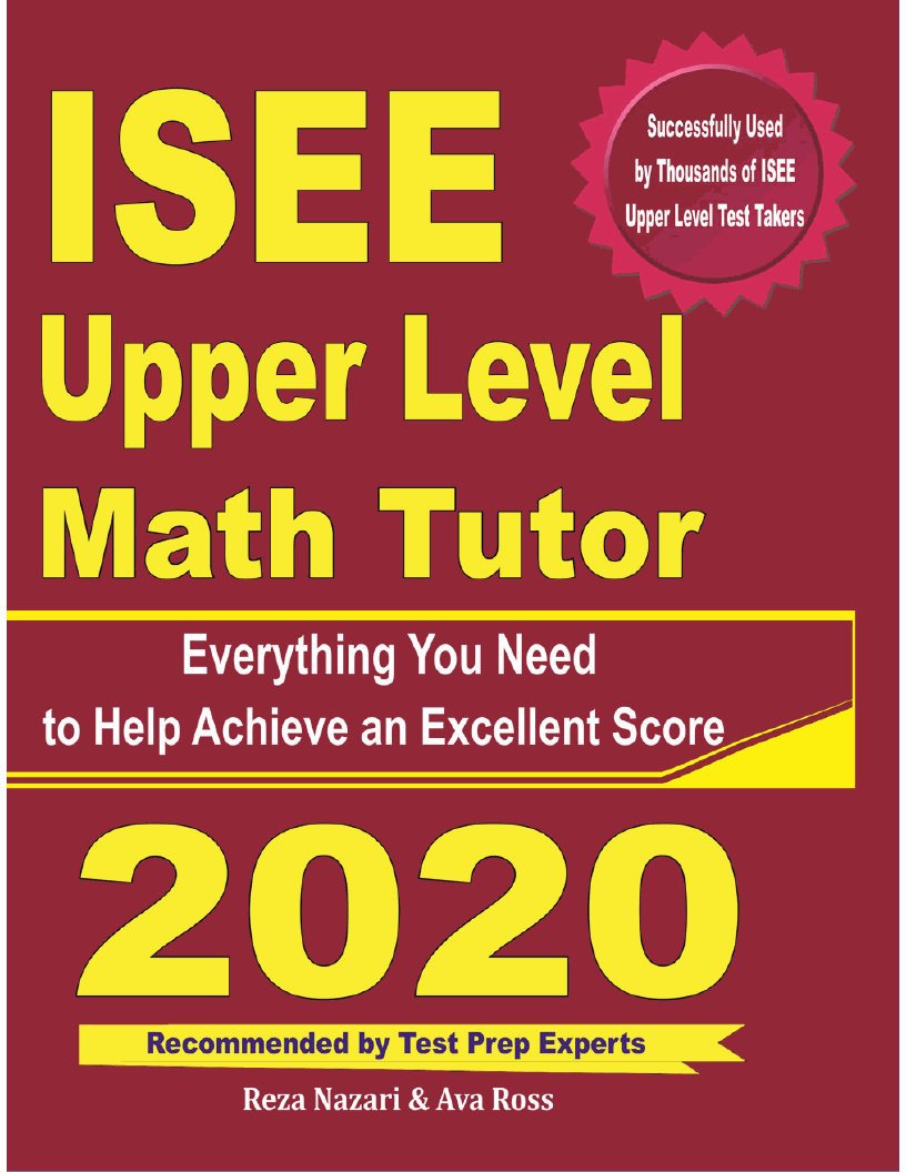 ISEE Upper Level Math Tutor: Everything You Need to Help Achieve an ...