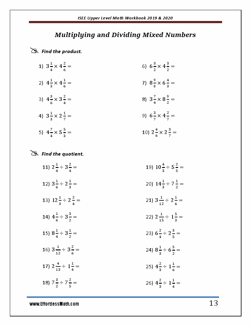 ISEE Upper Level Math Workbook 2019 & 2020: Extra Practice for an ...