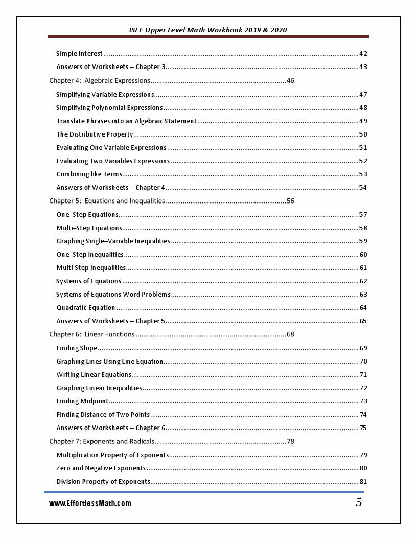 ISEE Upper Level Math Workbook 2019 & 2020: Extra Practice for an ...