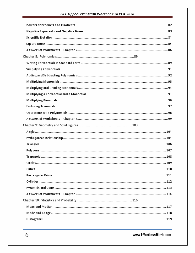 ISEE Upper Level Math Workbook 2019 & 2020: Extra Practice for an ...