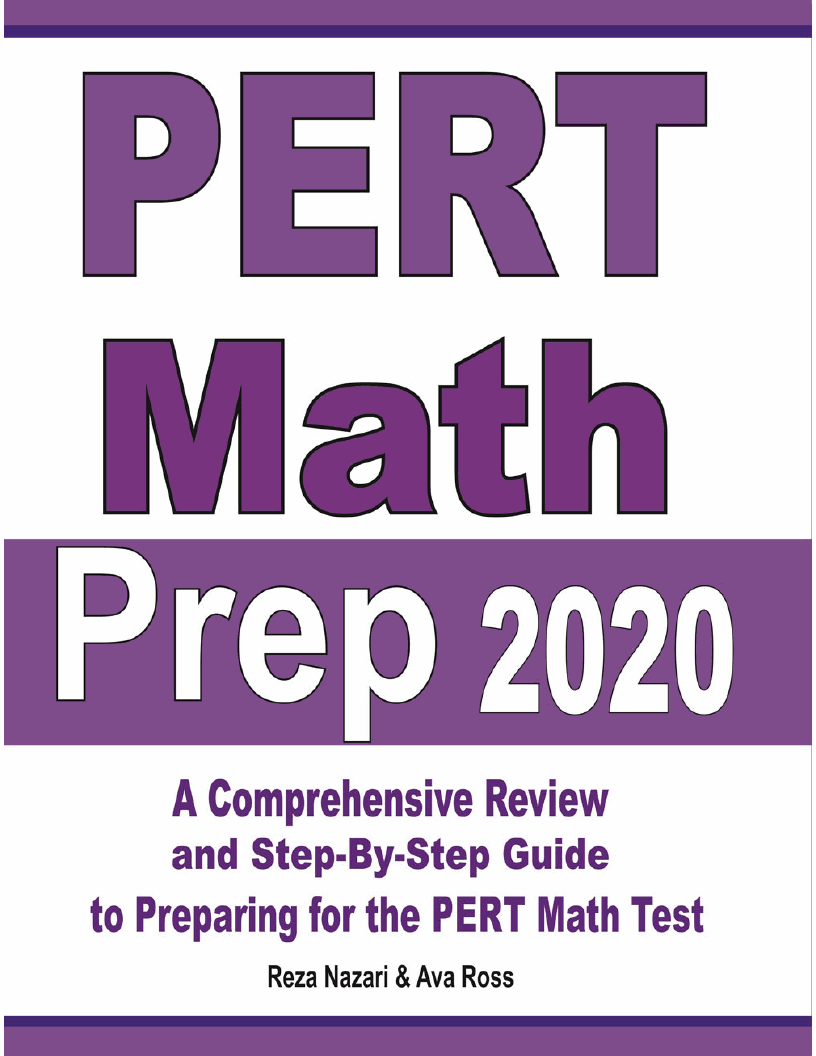 PERT Math Prep 2020: A Comprehensive Review and Step-By-Step Guide to ...
