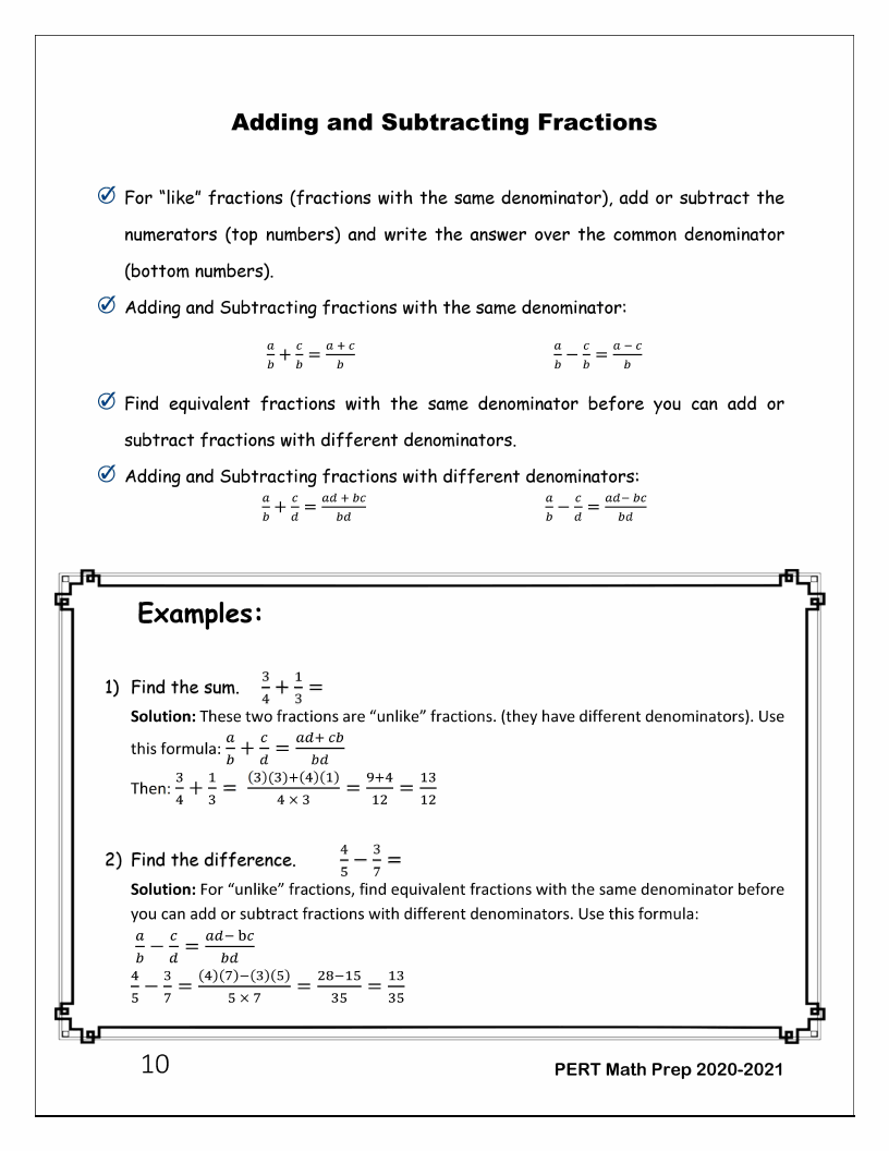 PERT Math Prep 2020-2021: The Most Comprehensive Review and Ultimate ...