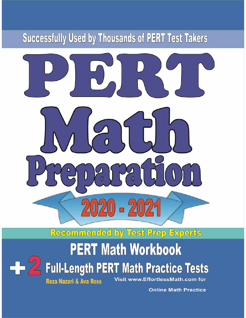 PERT Math Preparation 2020 – 2021: PERT Math Preparation 2020 – 2021 ...