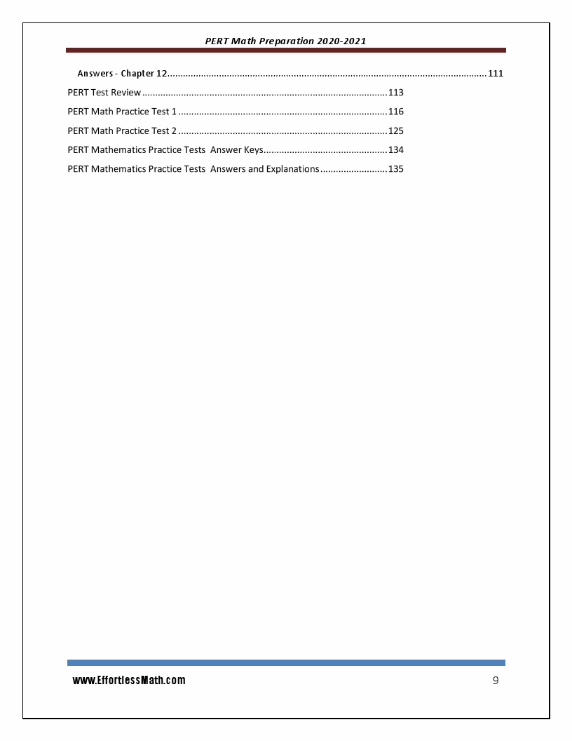 PERT Math Preparation 2020 – 2021: PERT Math Preparation 2020 – 2021 ...