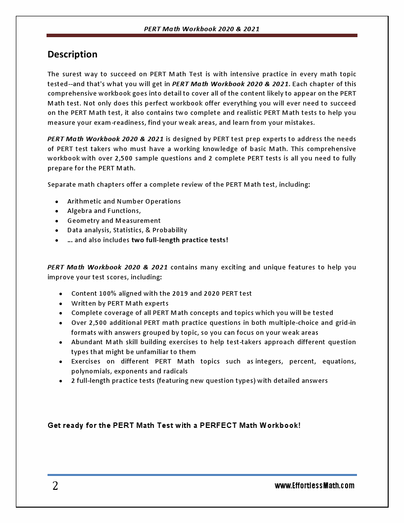 PERT Math Workbook 2020 & 2021: Extra Practice for an Excellent Score ...