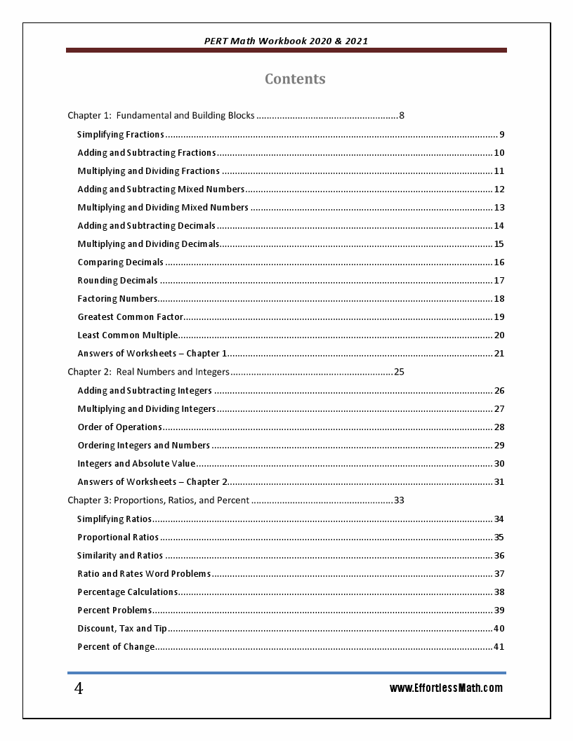 PERT Math Workbook 2020 & 2021: Extra Practice for an Excellent Score ...