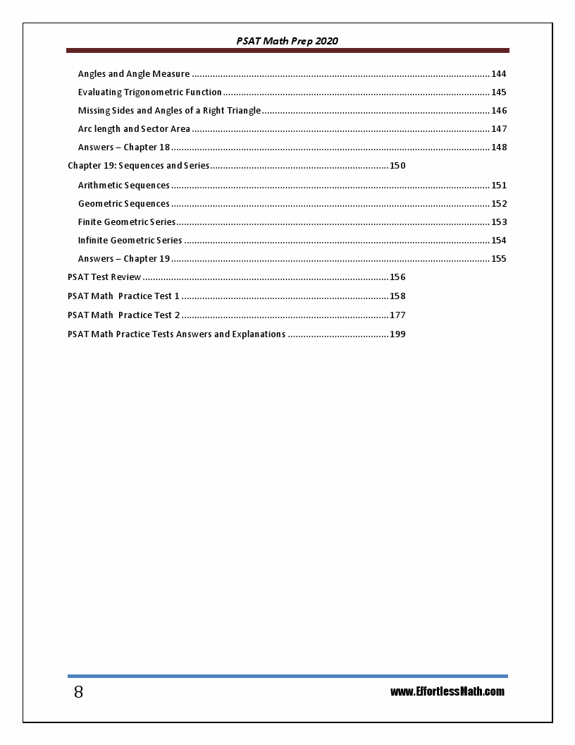 PSAT / NMSQT Math Prep 2020: A Comprehensive Review and Step-By-Step ...
