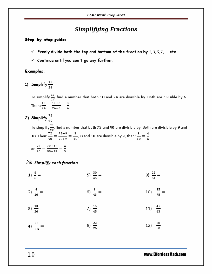 PSAT / NMSQT Math Prep 2020: A Comprehensive Review and Step-By-Step ...