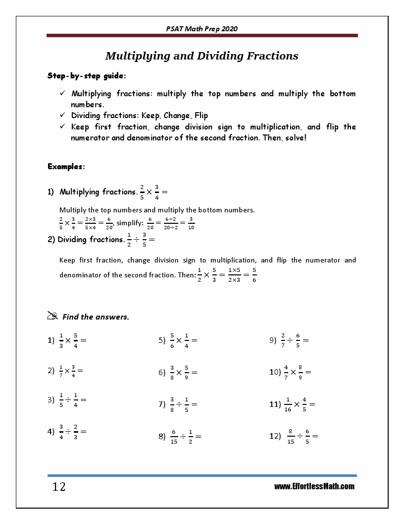 PSAT / NMSQT Math Prep 2020: A Comprehensive Review and Step-By-Step ...