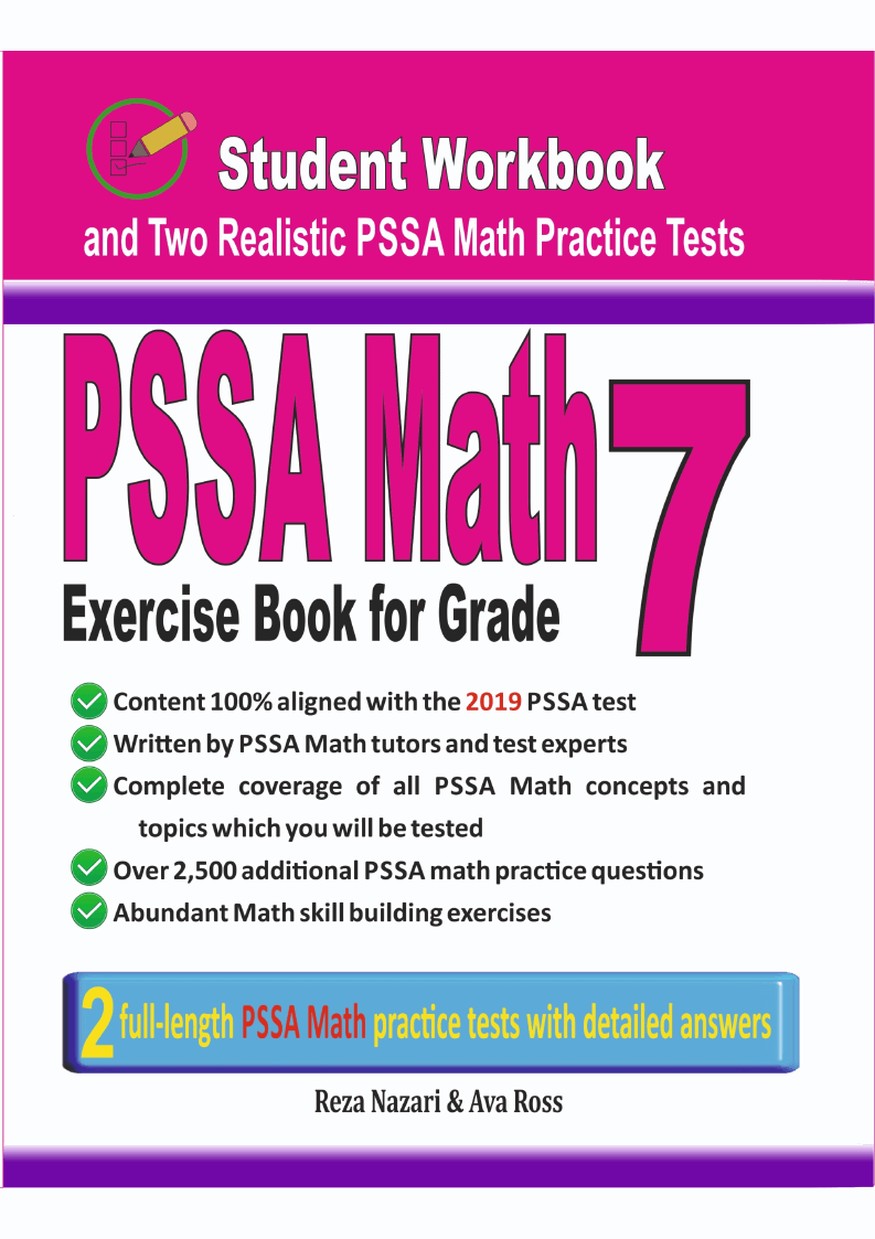 PSSA Math Exercise Book for Grade 7: Student Workbook and Two Realistic ...