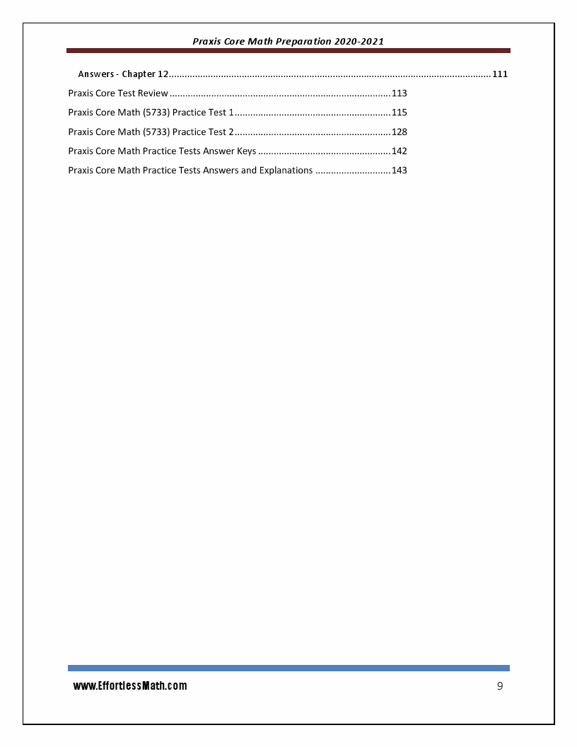 Praxis Core Math Preparation 2020 – 2021: Praxis Core Math Workbook + 2 ...