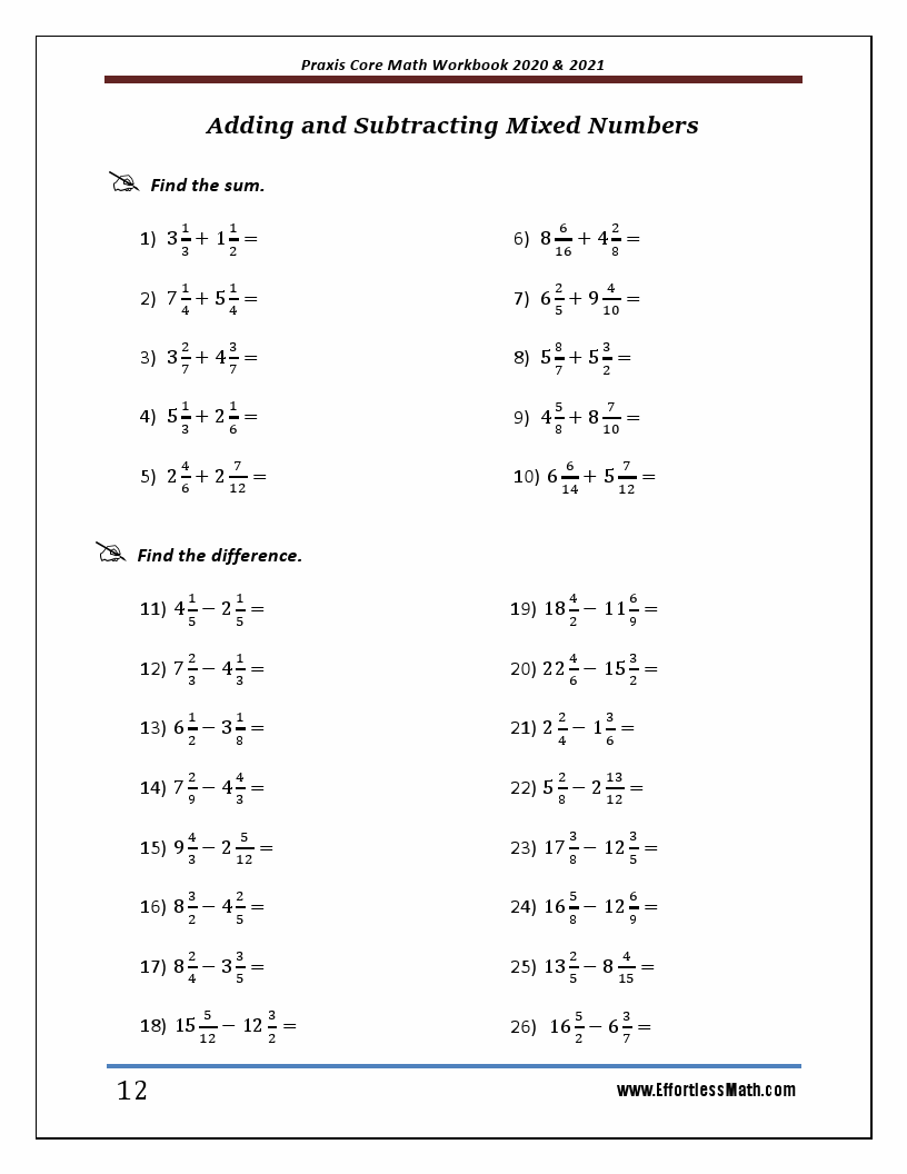 Praxis Core Math Workbook 2020 & 2021: Extra Practice for an Excellent ...