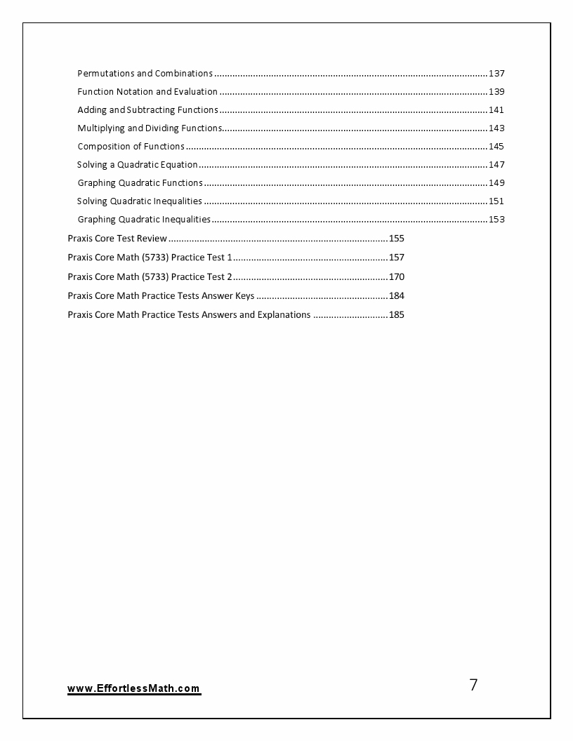 Praxis Core Math Workbook 2020 – 2021: The Most Comprehensive Review ...