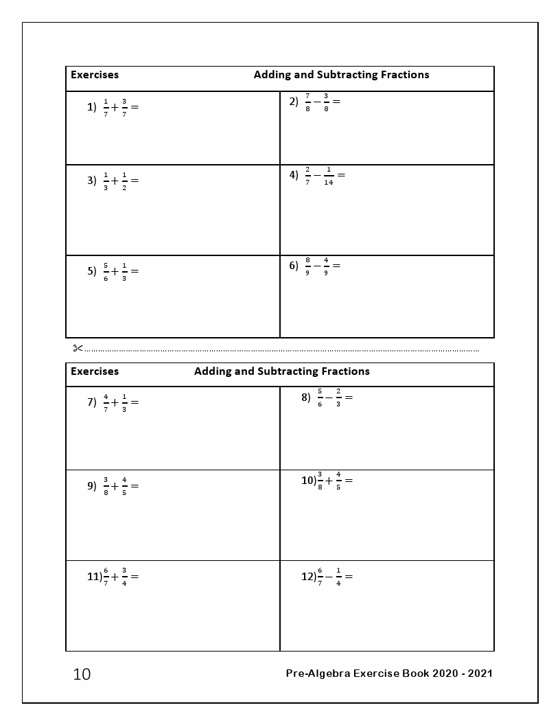 Pre-Algebra Exercise Book 2020-2021: Student Workbook - Effortless Math ...