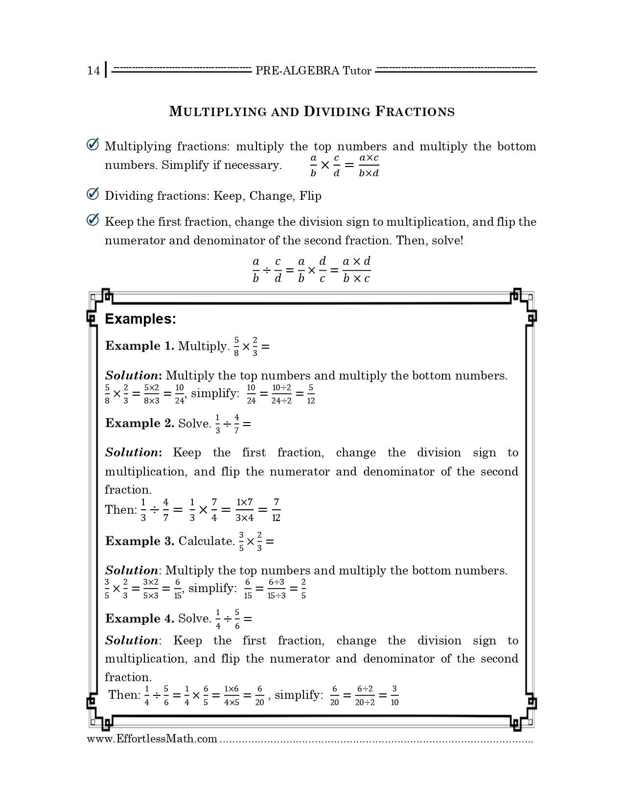 Pre-Algebra Tutor: Everything You Need to Help Achieve an Excellent ...