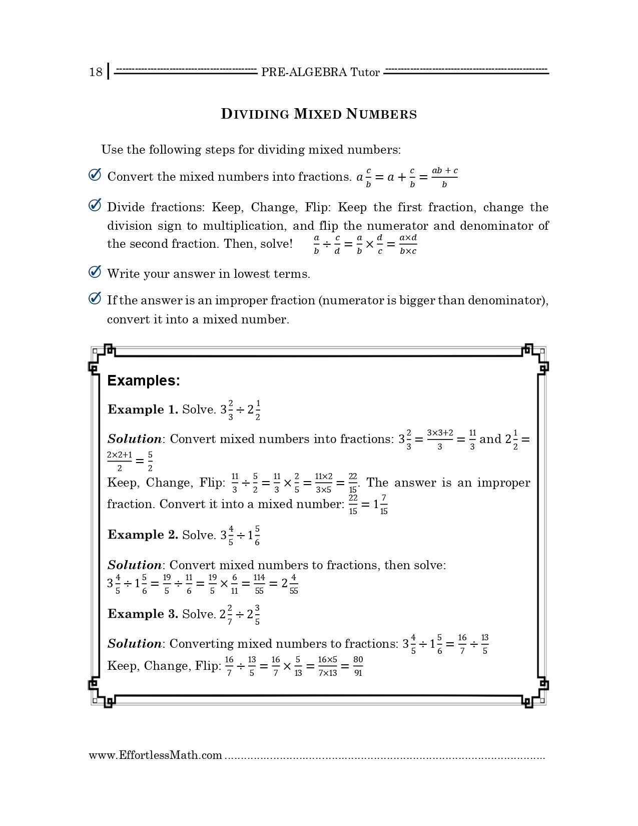 Pre-Algebra Tutor: Everything You Need to Help Achieve an Excellent ...
