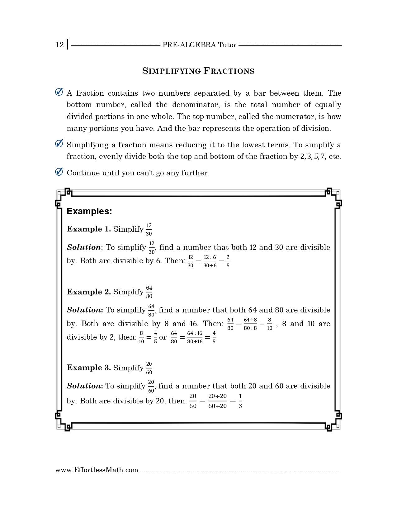 Pre-Algebra Tutor: Everything You Need to Help Achieve an Excellent ...