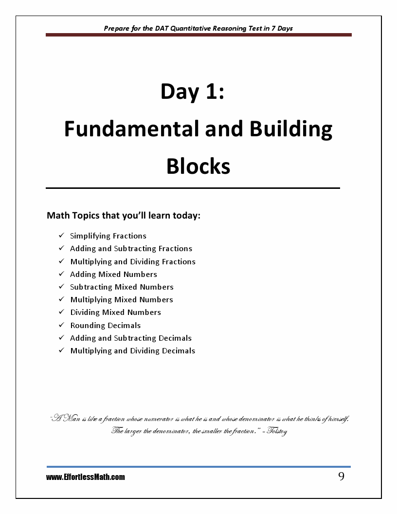 Prepare for the DAT Quantitative Reasoning Test in 7 Days: A Quick ...