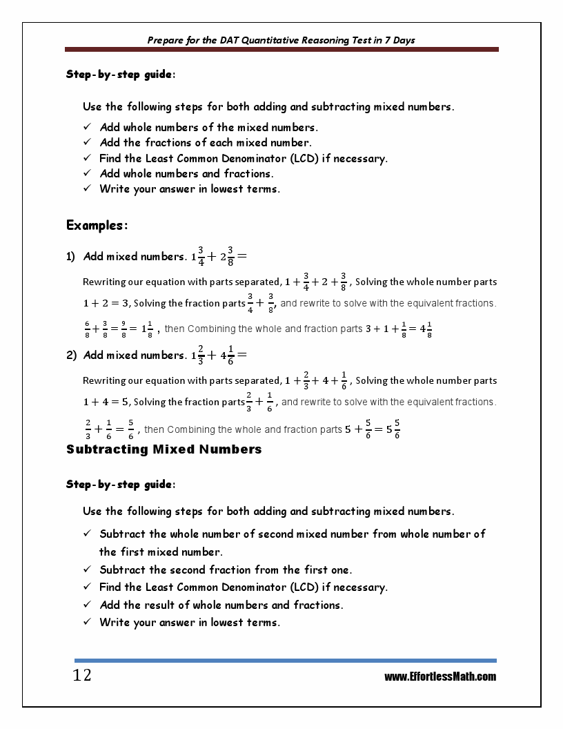 Prepare for the DAT Quantitative Reasoning Test in 7 Days: A Quick ...