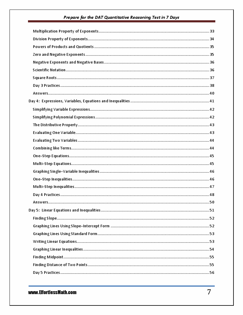 Prepare for the DAT Quantitative Reasoning Test in 7 Days: A Quick ...