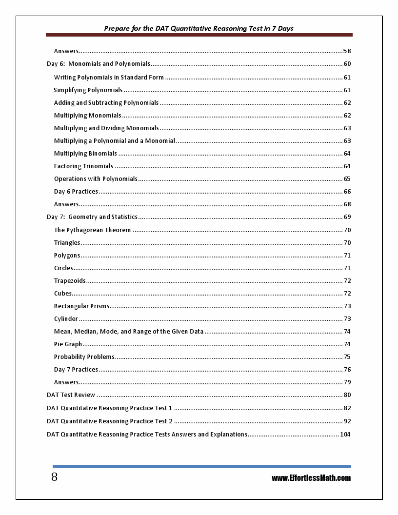 Prepare for the DAT Quantitative Reasoning Test in 7 Days: A Quick ...