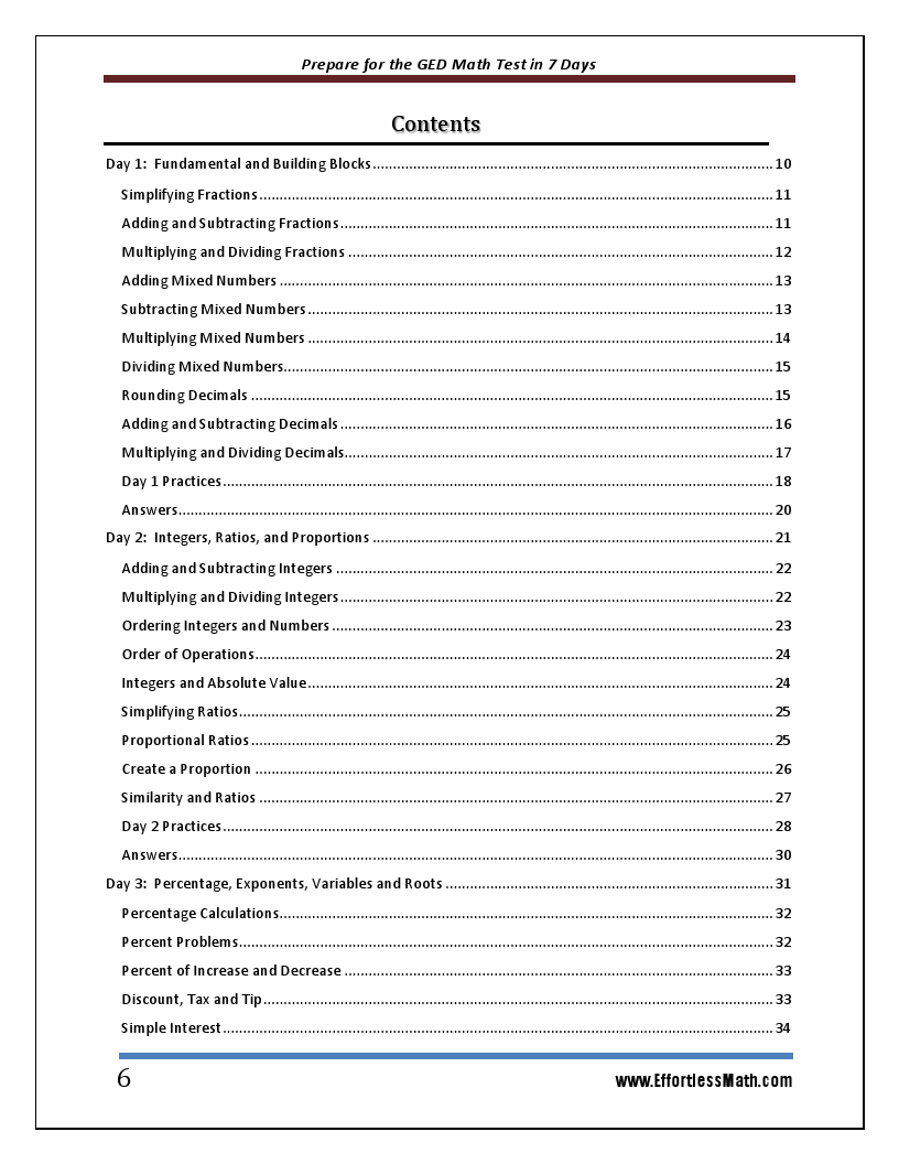 Prepare for the GED Math Test in 7 Days: A Quick Study Guide with Two ... Prepare for the GED Math Test in 7 Days: A Quick Study Guide with Two ...