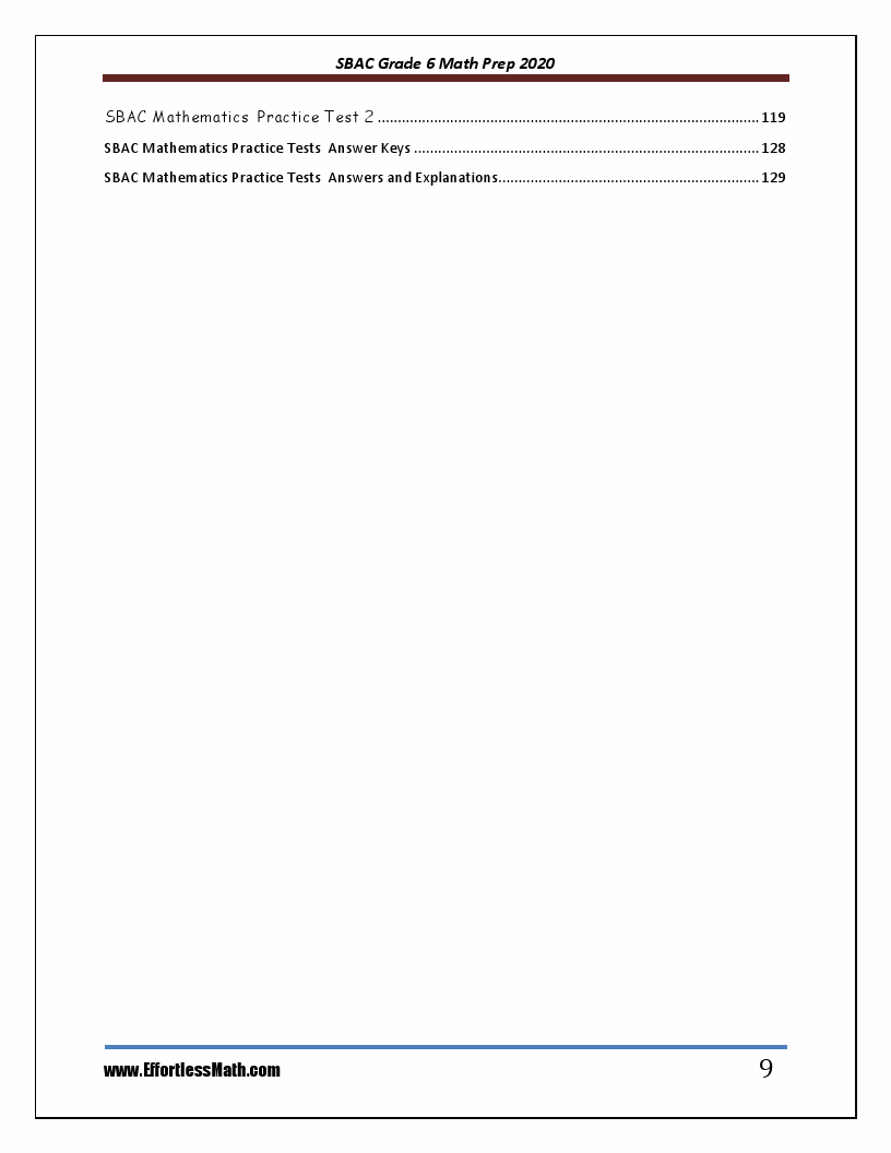 SBAC Grade 6 Math Prep 2020: A Comprehensive Review and Step-By-Step ...
