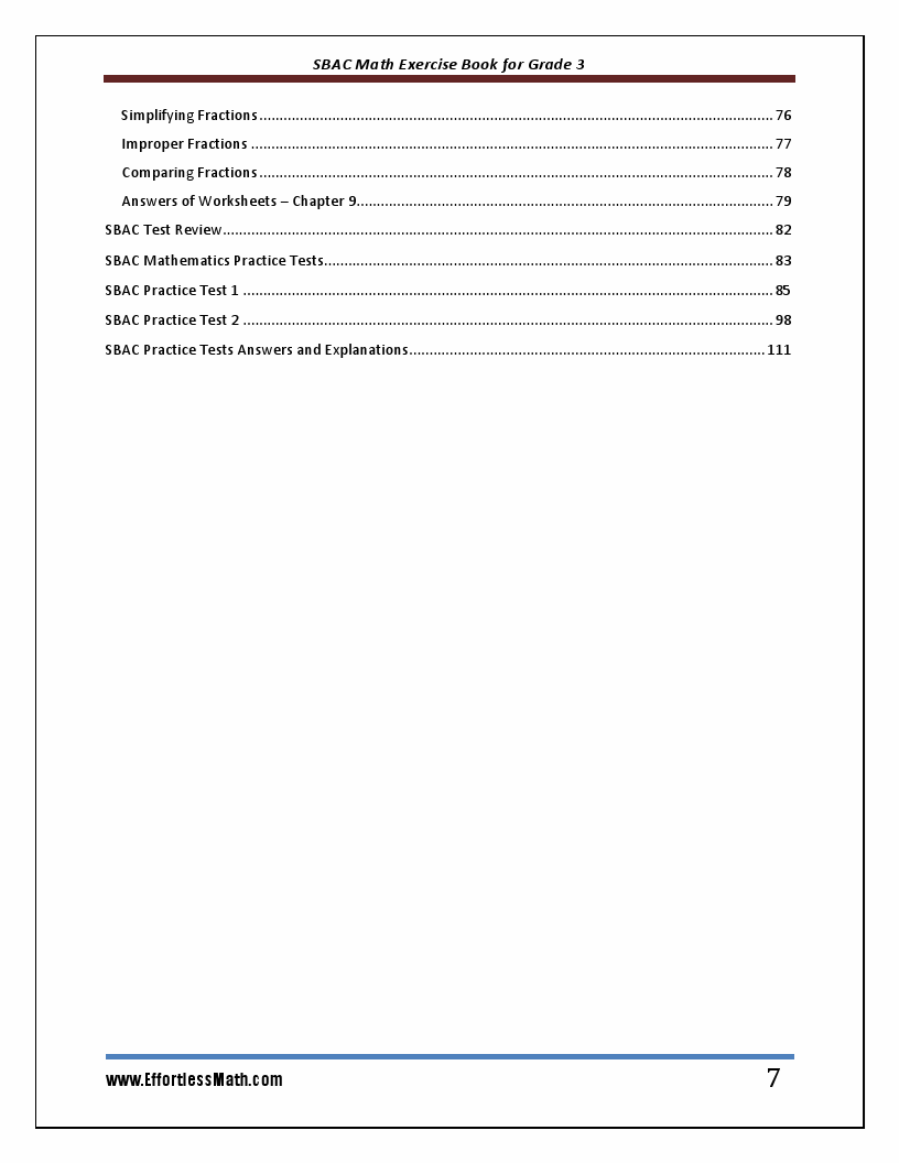 SBAC Math Exercise Book for Grade 3: Student Workbook and Two Realistic ...