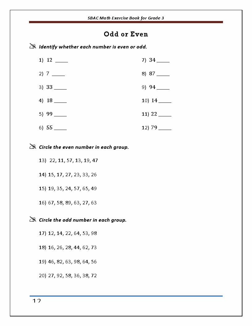 SBAC Math Exercise Book for Grade 3: Student Workbook and Two Realistic ...