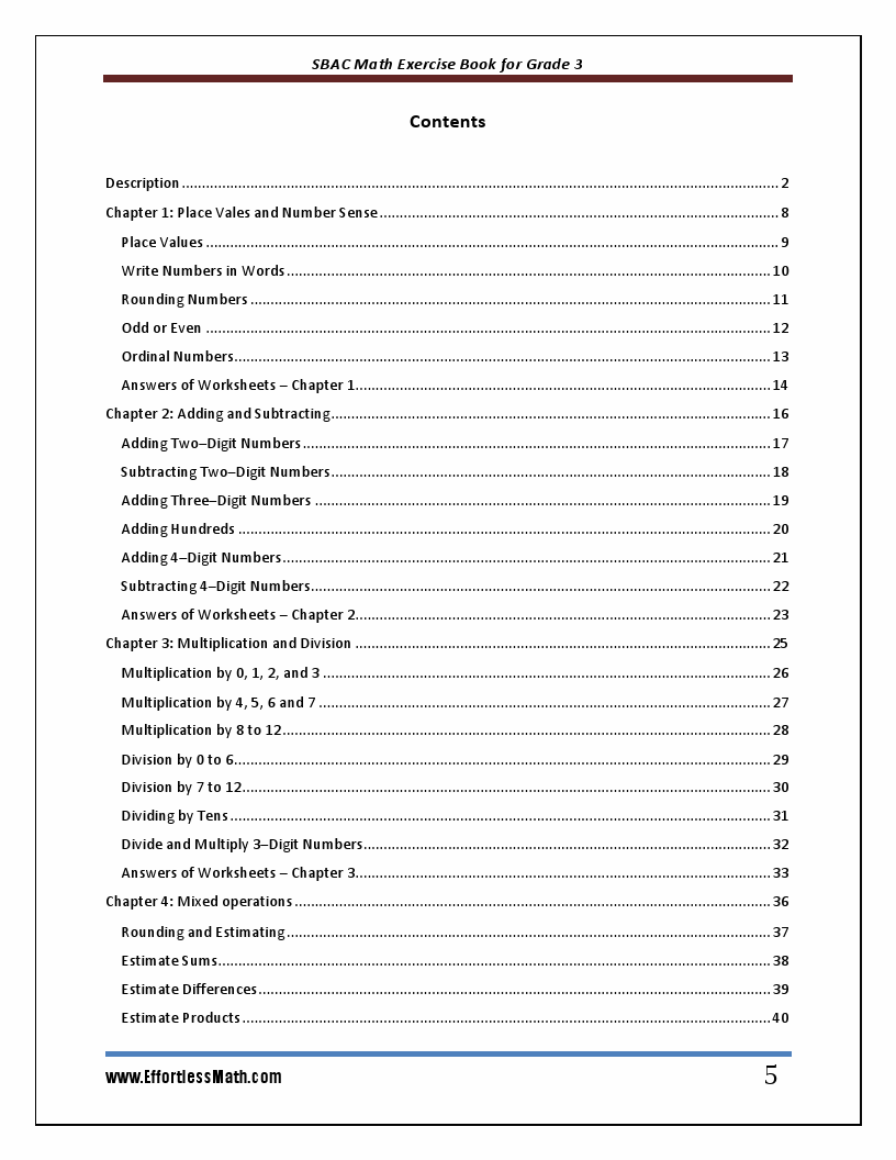 SBAC Math Exercise Book for Grade 3: Student Workbook and Two Realistic ...