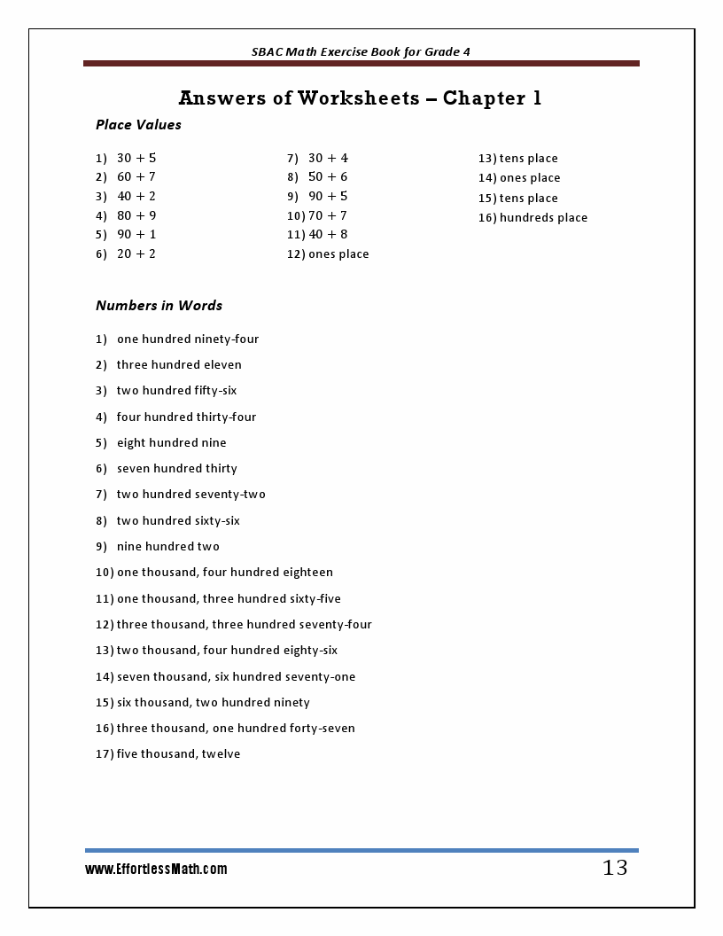 SBAC Math Exercise Book for Grade 4: Student Workbook and Two Realistic ...