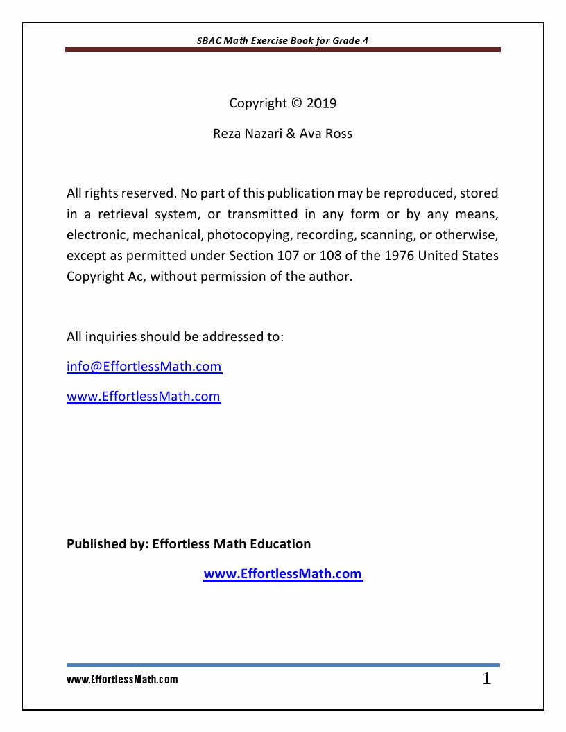 SBAC Math Exercise Book for Grade 4: Student Workbook and Two Realistic ...