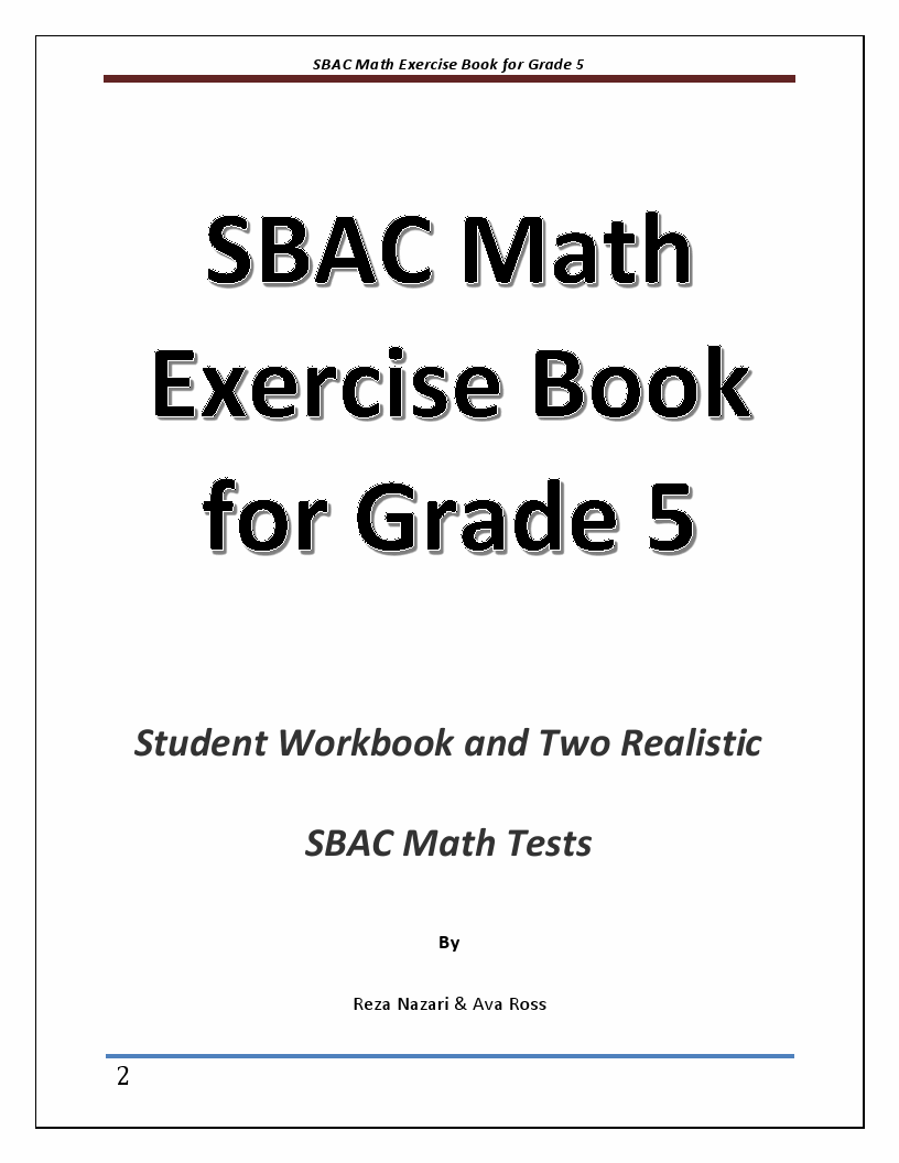SBAC Math Exercise Book for Grade 5: Student Workbook and Two Realistic ...