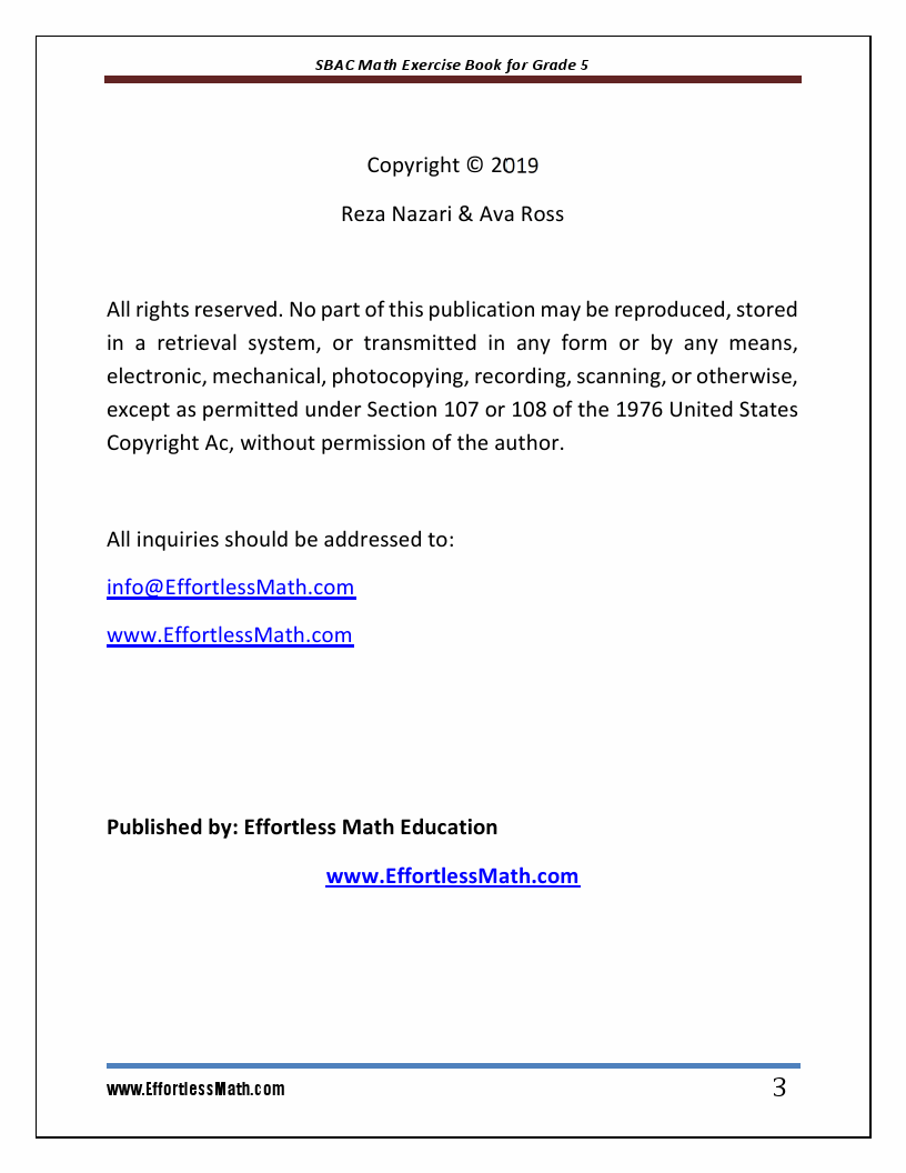 SBAC Math Exercise Book for Grade 5: Student Workbook and Two Realistic ...