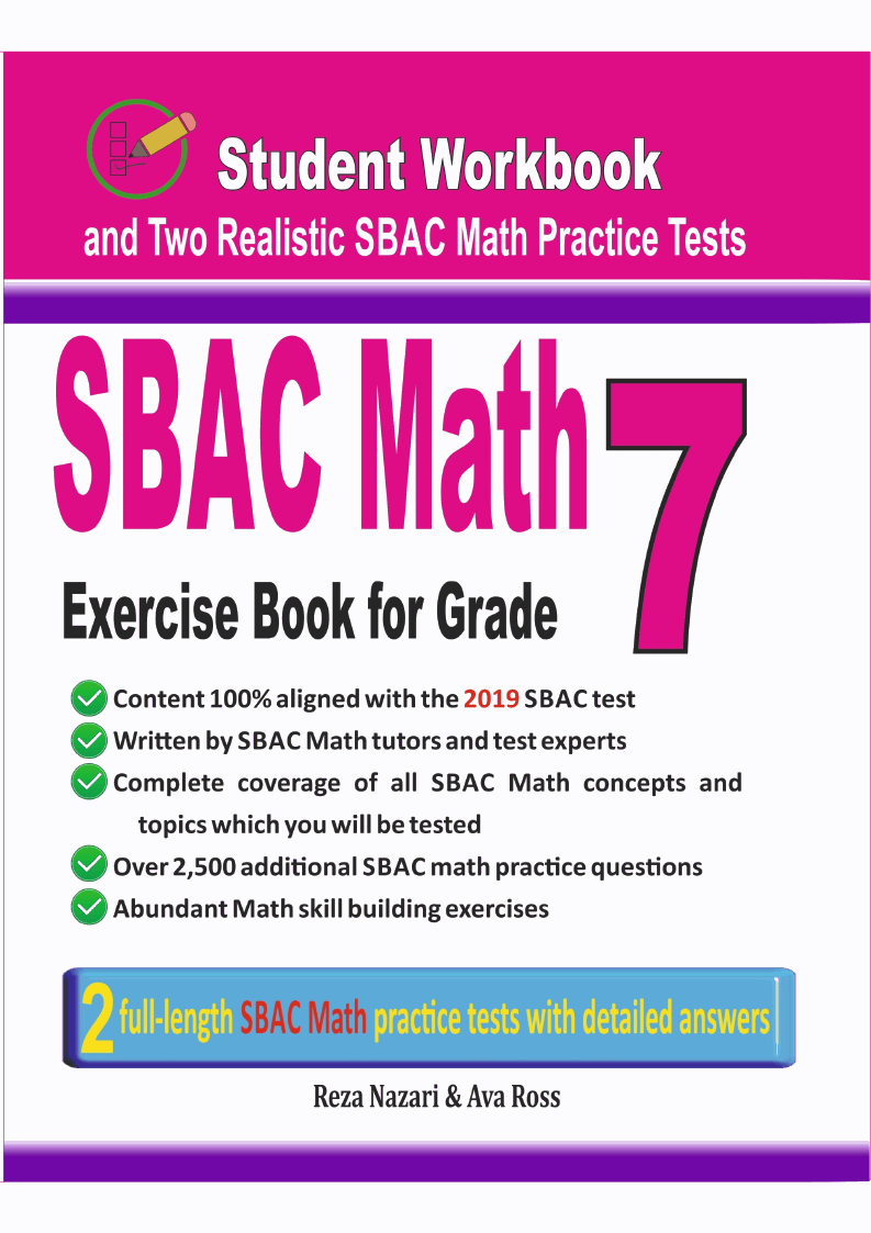 SBAC Math Exercise Book for Grade 7: Student Workbook and Two Realistic ...
