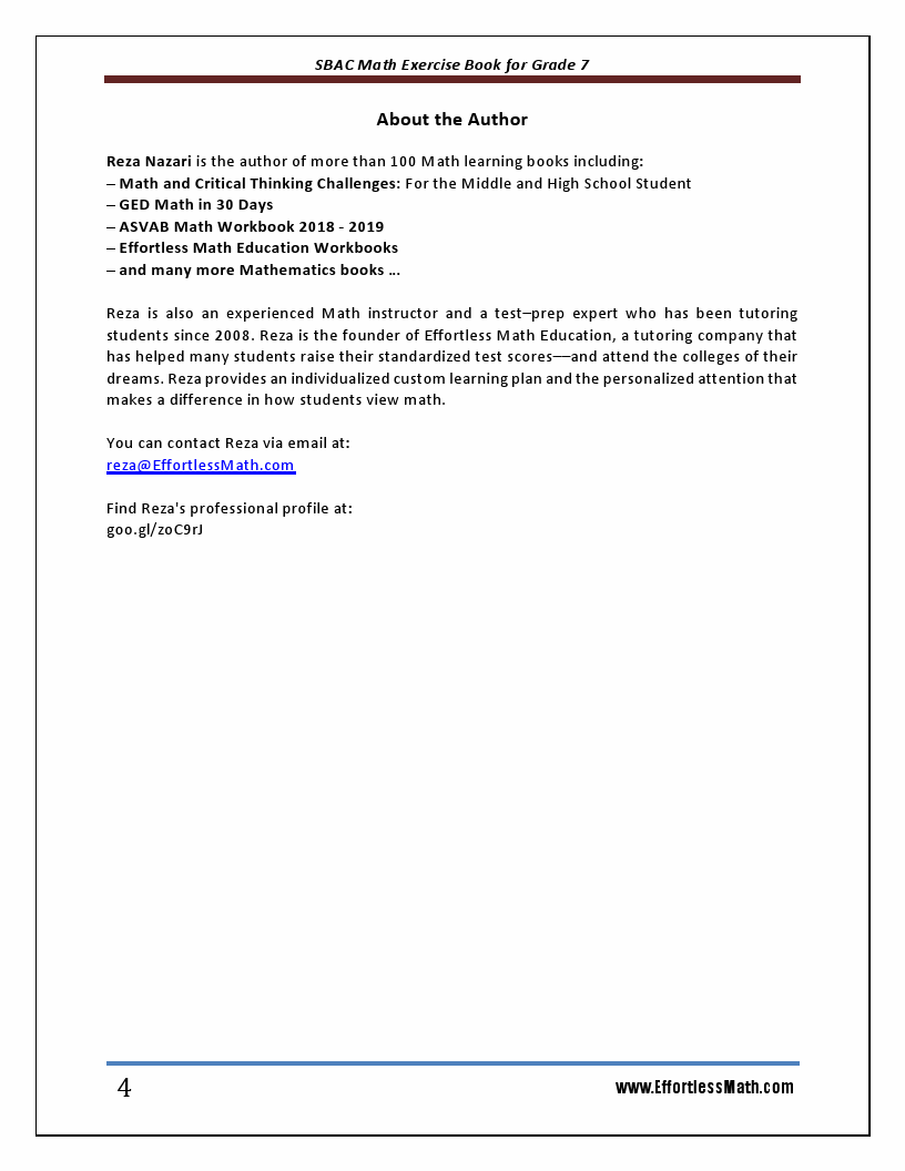 SBAC Math Exercise Book for Grade 7: Student Workbook and Two Realistic ...