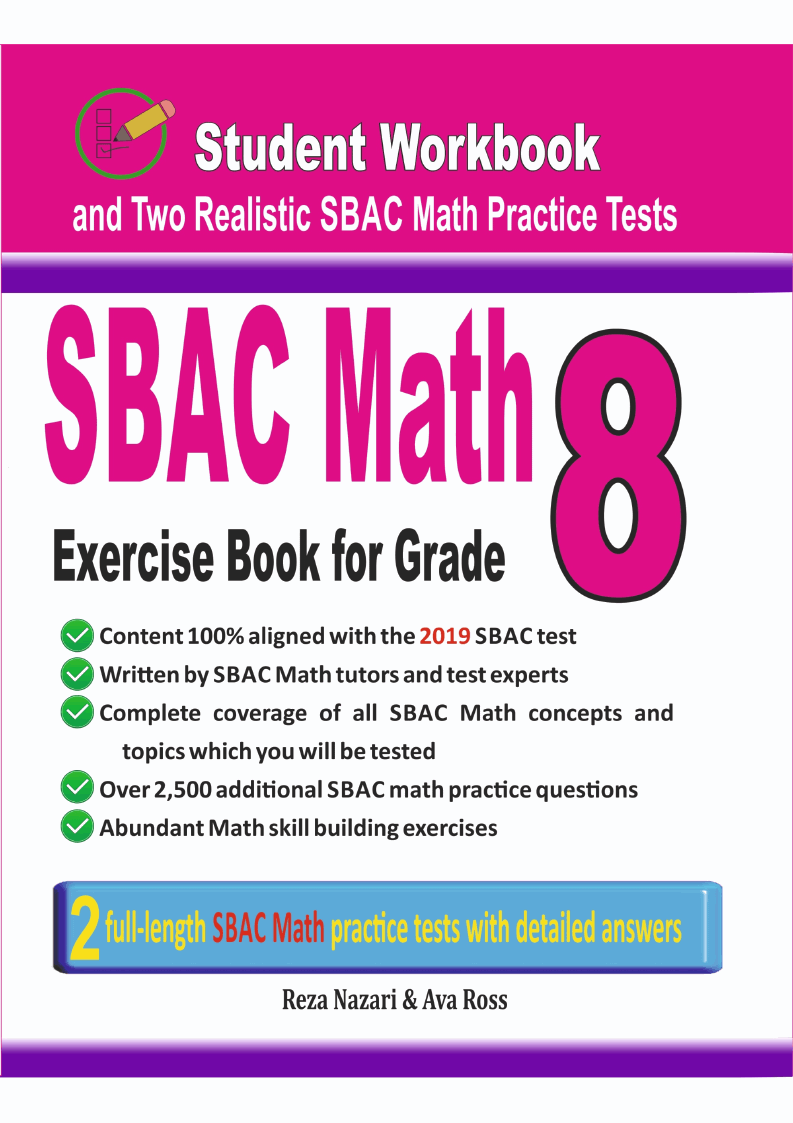 SBAC Math Exercise Book for Grade 8: Student Workbook and Two Realistic ...