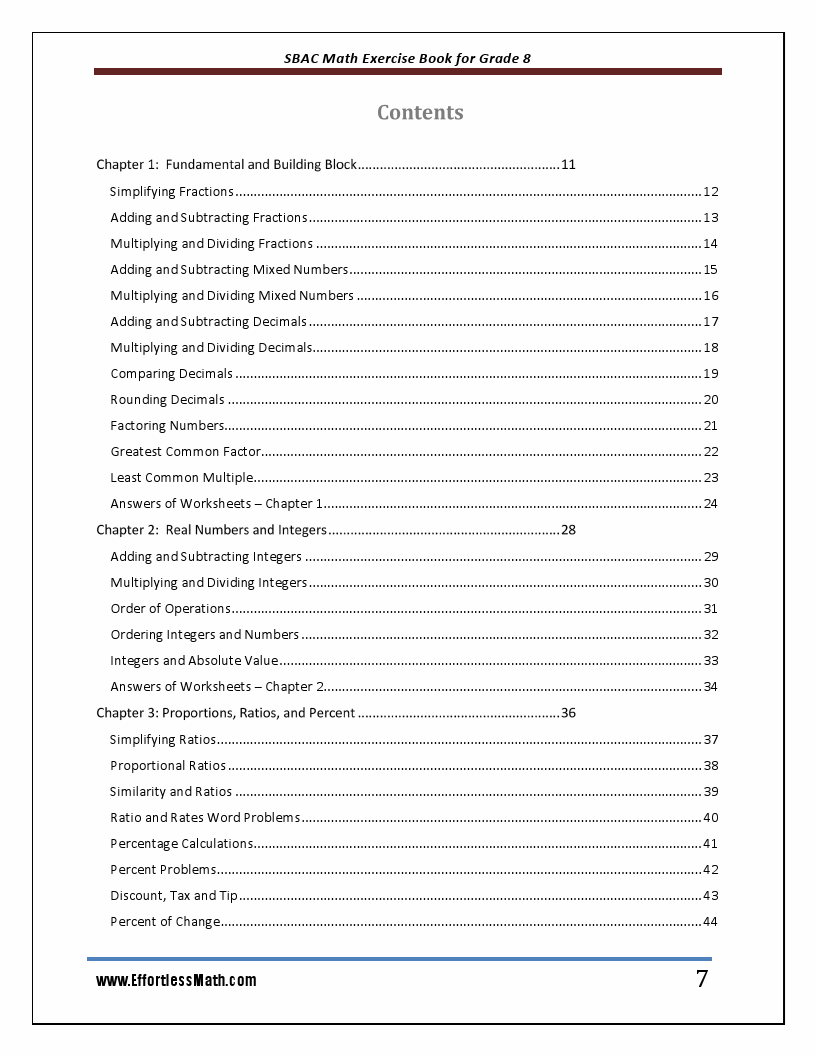 SBAC Math Exercise Book for Grade 8: Student Workbook and Two Realistic ...