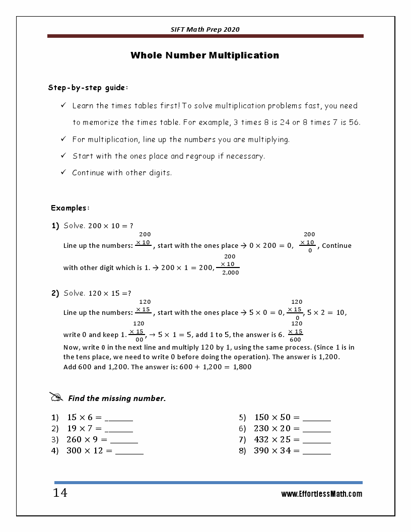 SIFT Math Prep 2020: A Comprehensive Review and Step-By-Step Guide to ...