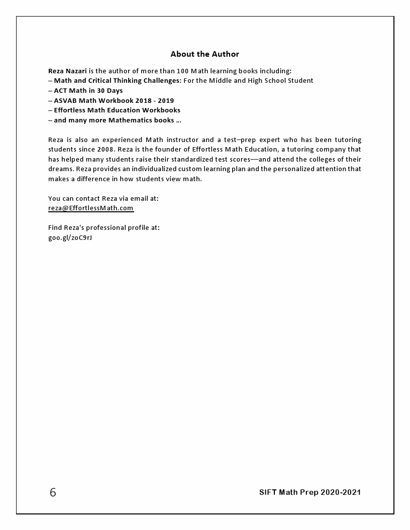 SIFT Math Prep 2020-2021: The Most Comprehensive Review and Ultimate ...