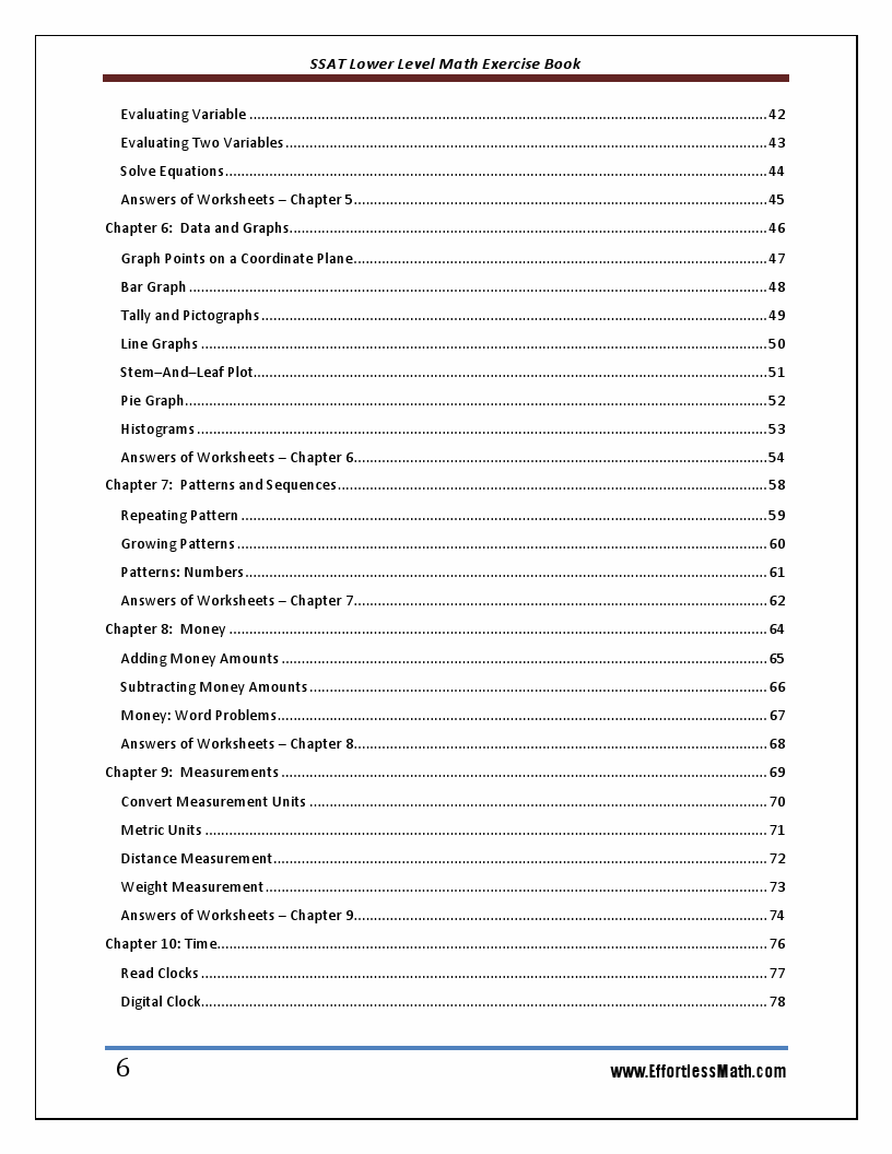 SSAT Lower Level Math Exercise Book: Student Workbook and Two Realistic ...